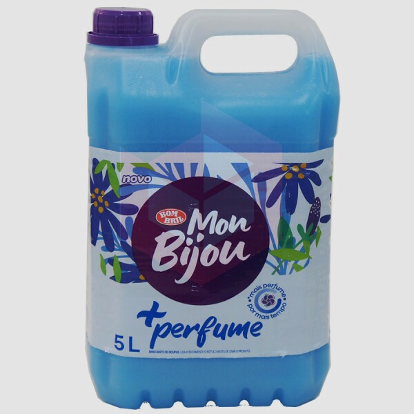 Amaciante para roupas Mon Bijou mais perfume azul 5l