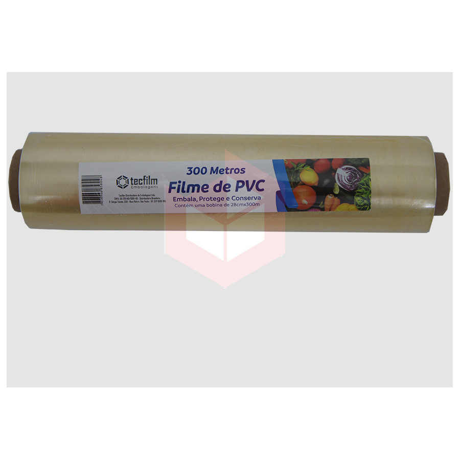 Filme de PVC Esticável 28cmx300m Tecfilm - Alta Resistência