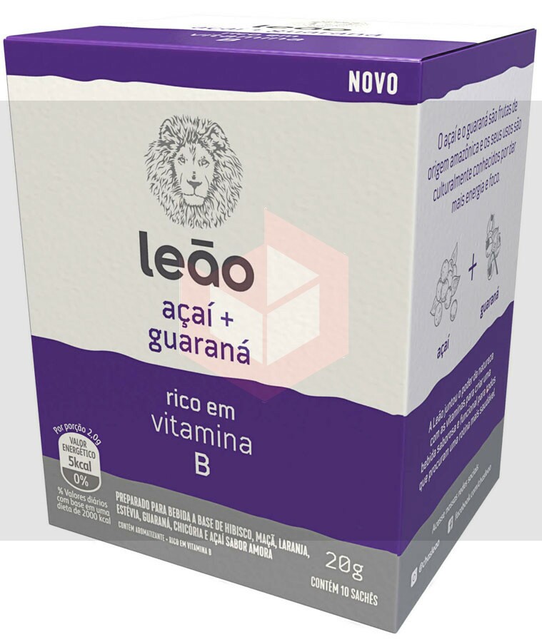 Chá vitaminas B acai e guarana Leão envelopado 10x2g
