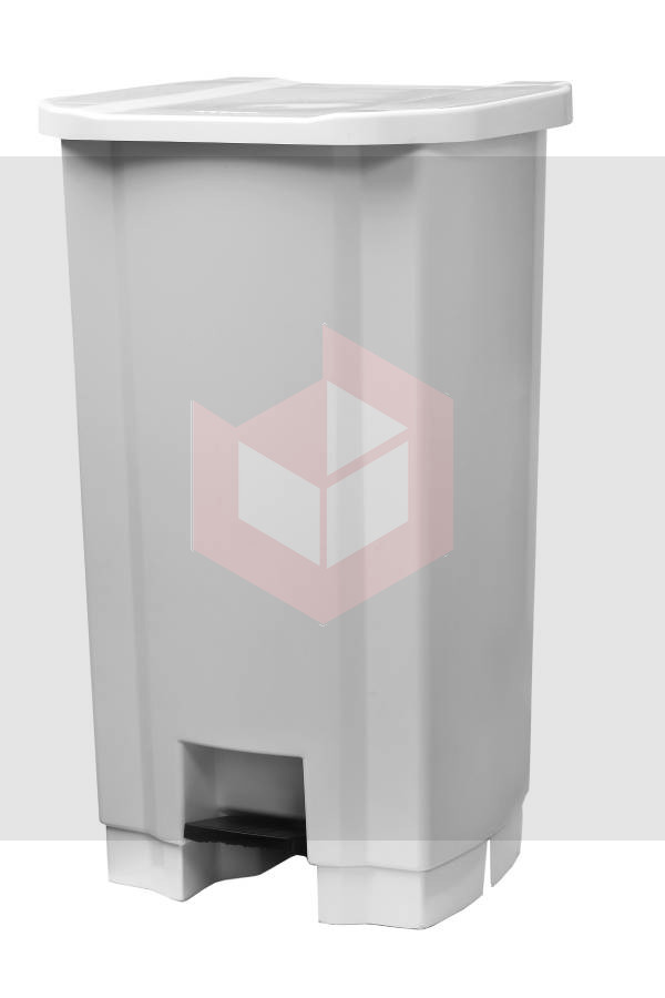 Lixeira com pedal 100l branca Tonk Nycol