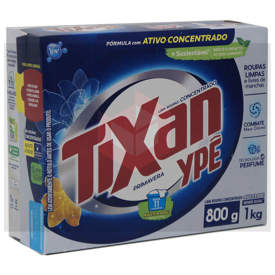 Sabão em pó Tixan primavera 800g: eficiência e perfume