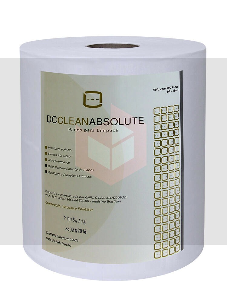 Wipes DC Clean absolute 50 branco 30x34cm c/500un