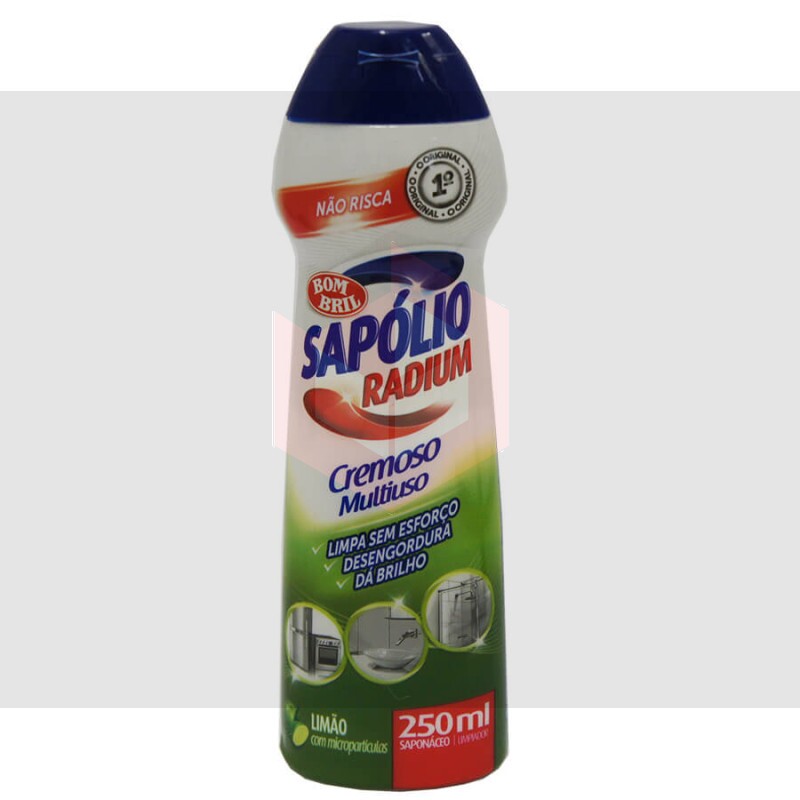 Sapolio Radium Cremoso Limão 250ml - Limpeza Eficiente