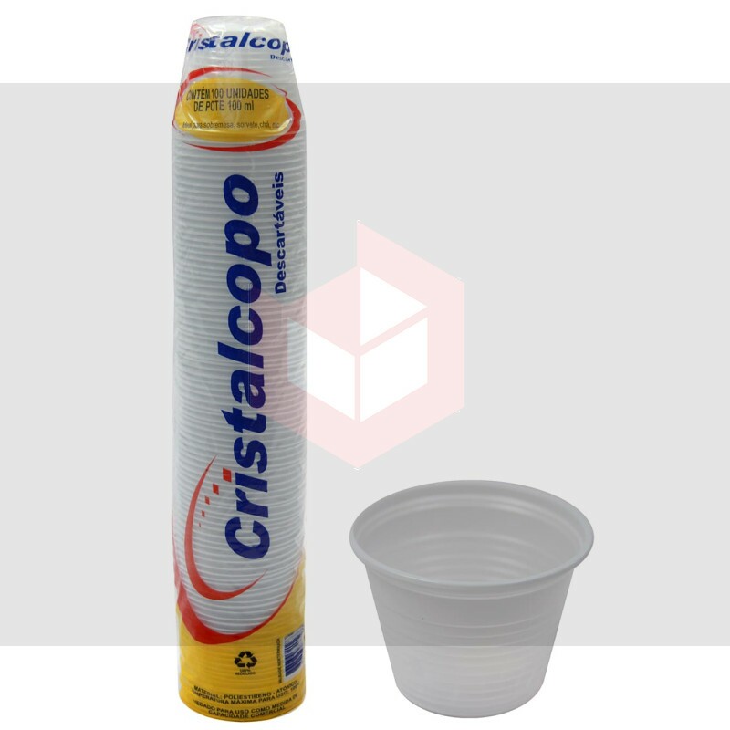 Pote Cristalcopo PS Banco 100ml c/100un | Concorde