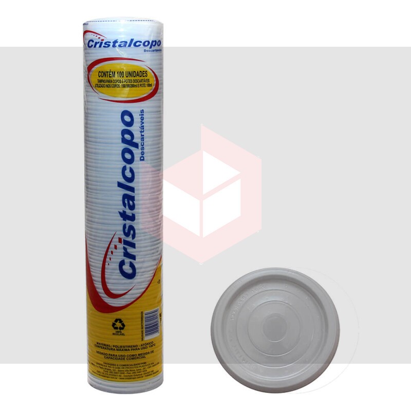 Tampa Cristalcopo Branca 100ml C 100un| Concorde