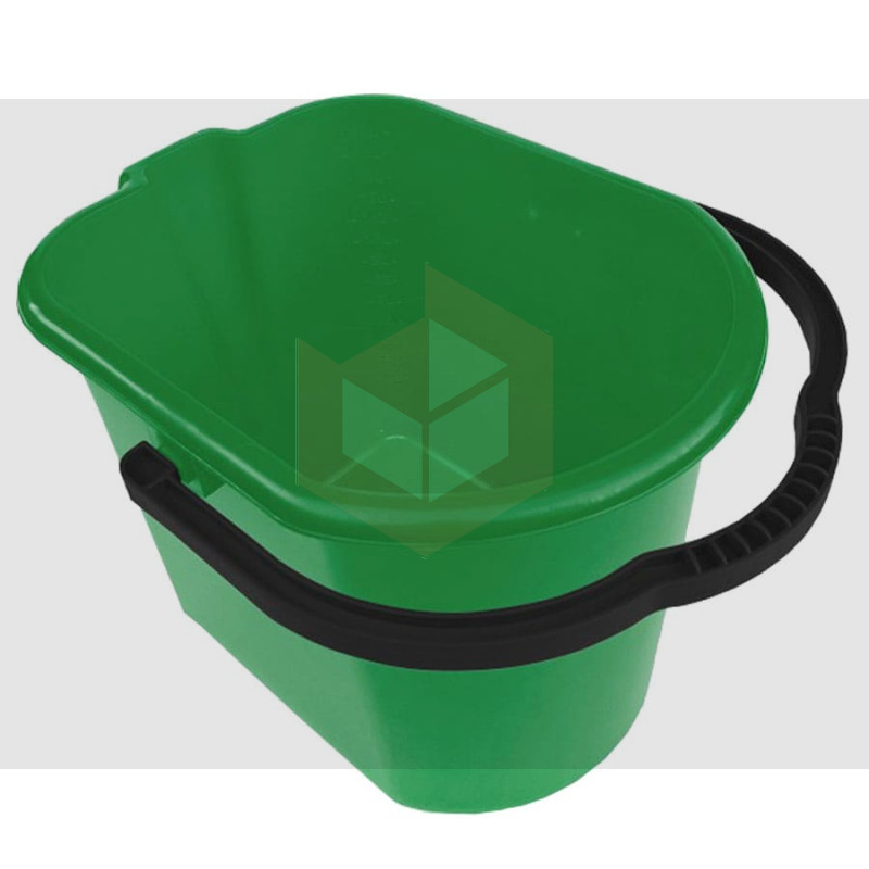 Balde plástico 15L verde Nycol - Alta Durabilidade