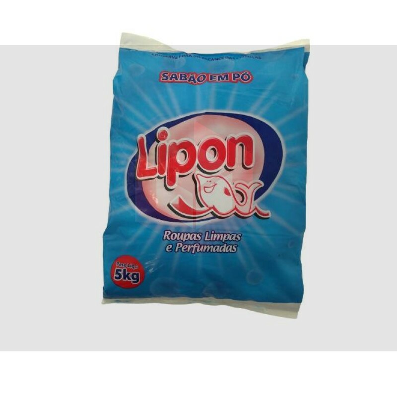 Sabão Lava Roupa em Pó Lipon 5kg - Limpeza Eficiente