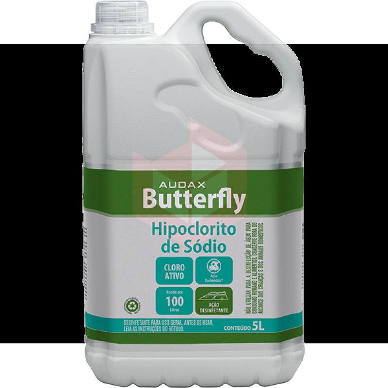 Hipoclorito de Sódio 5% Butterfly Audax 5L: Limpeza Eficiente