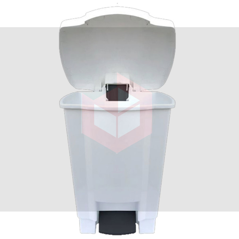Lixeira com Pedal 50L Branca Nycol | Concorde