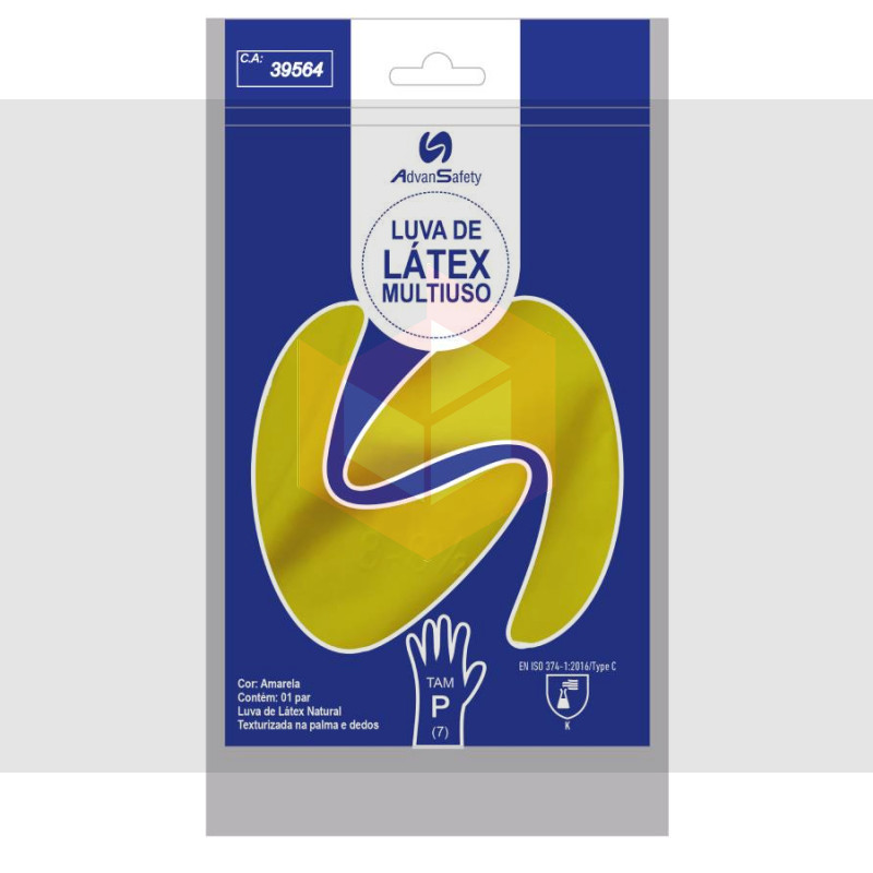 Luva amarela pequena multi uso Lalan