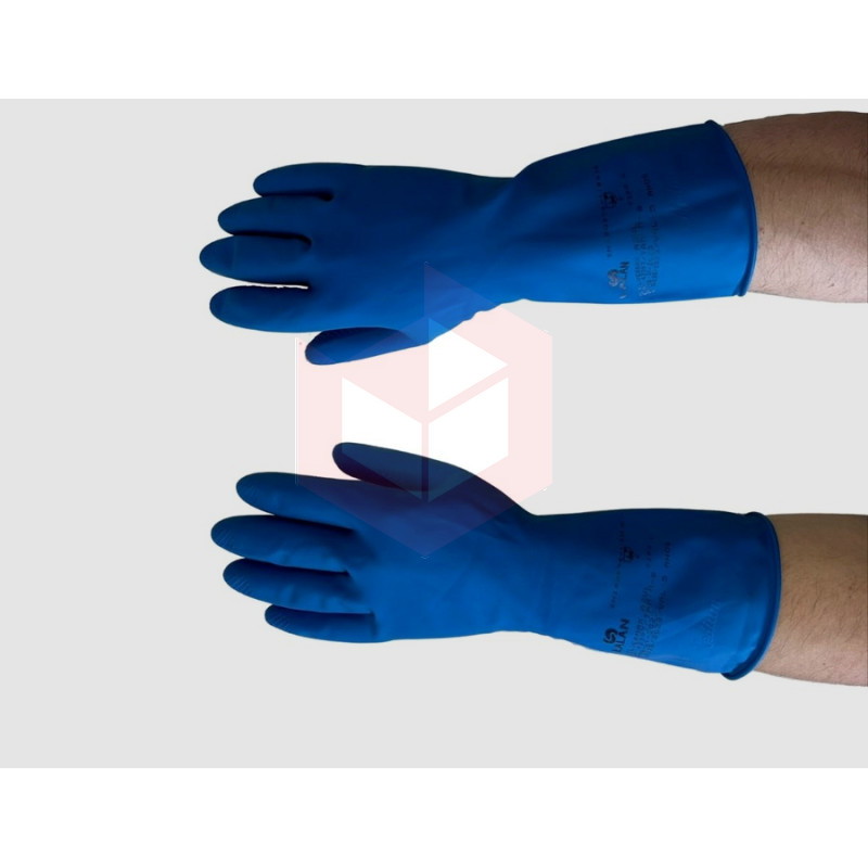 Luva Azul Grande Silver Lalan - Proteção EPI Confiável