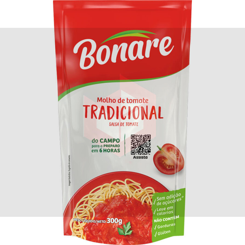 Molho de Tomate Tradicional 300g Bonare | Concorde