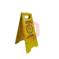 Placa sinalizadora banheiro fora de uso Romher - Amarela