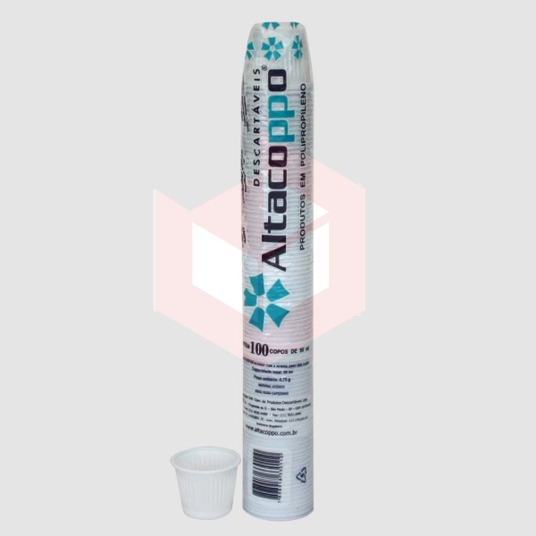 Copo Altacoppo Pp Branco 50ml C 100un | Concorde