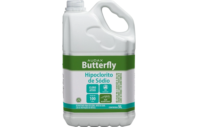 Hipoclorito de Sódio 5% Butterfly Audax 5L: Limpeza Eficiente