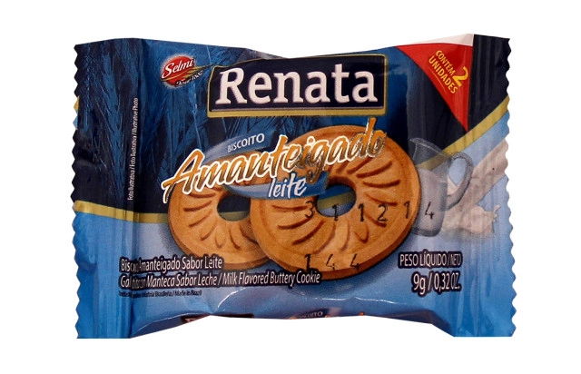 Biscoito Amanteigado Leite Renata 280x2un/8.8g
