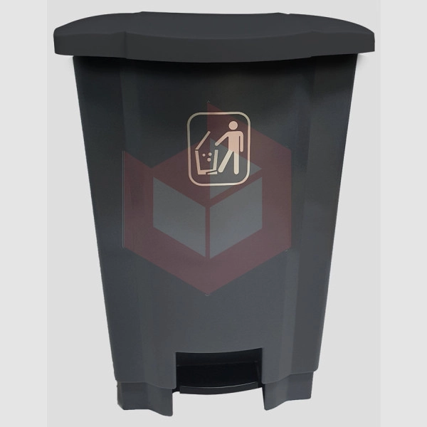 Lixeira com pedal 50l cinza Nycol