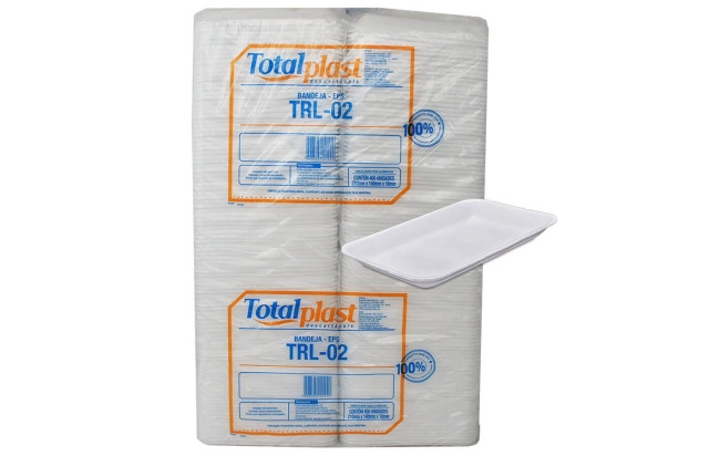 Bandeja de Isopor TRL-02 21x14cm Totalplast 400un